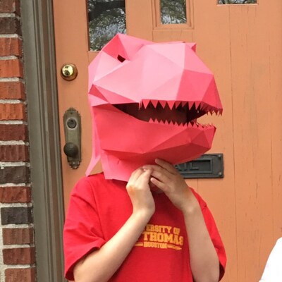 Dinosaur Mask Pattern Make a T-rex Mask With Everyday Materials. Makes ...