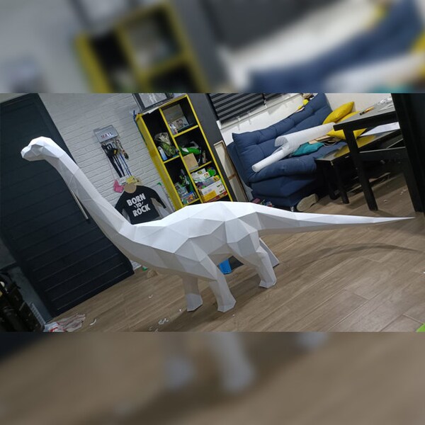 Brontosaurus Paper Model ,papercraft , DIY , Low Poly , Brontosaurus ...