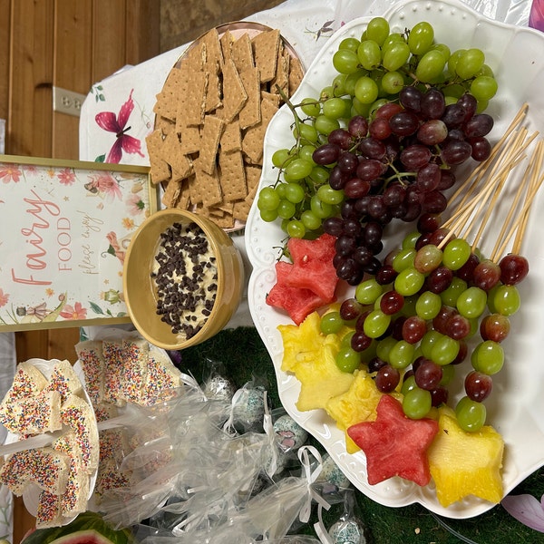 Fairy Food Table Sign,printable Food Sign, Fairy First Birthday Party ...