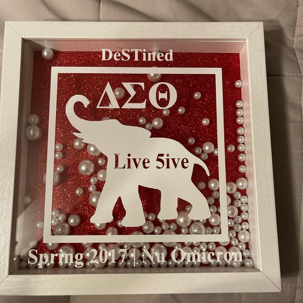The **ORIGINAL** Personalized Elephant Shadow Box (red) - Delta Sigma ...