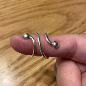 Circlesmallet© Finger Ring Trigger Finger Splint Ring Sterling Silver ...
