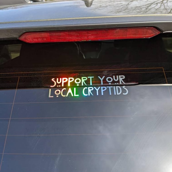 Support Your Local Cryptids Bumper Decal, Spooky Car Accessories ...