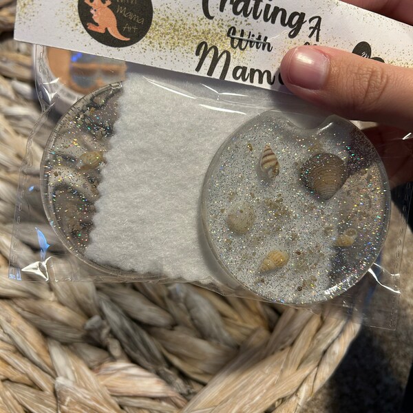 White Pearl Car Coasters (set of 2) - Etsy