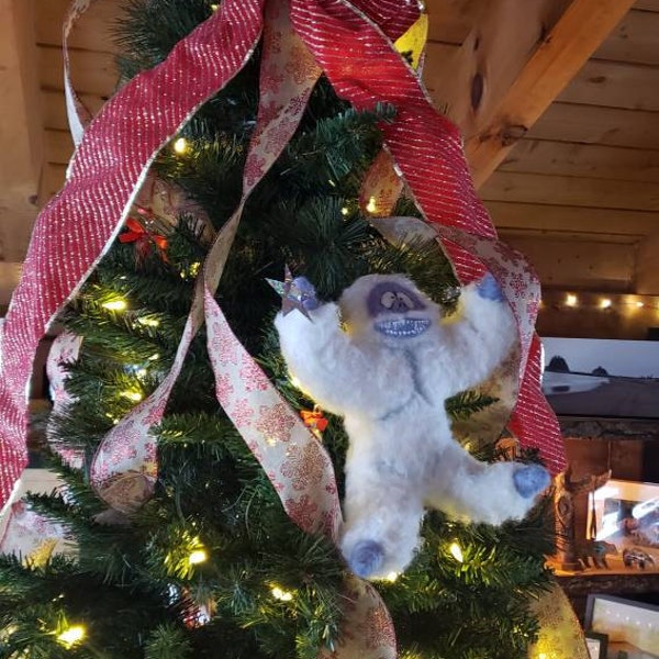 Christmas Tree Topper Abominable Snowman Vintage Christmas Ornament ...