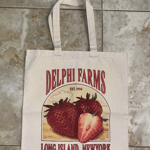 Delphi PJO Tote Bag, Delphi Strawberry Farms Tote Bag, Delphi ...