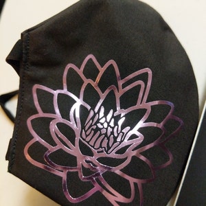 Iridescent Lotus Blossom Face Mask 3 Layers Available in | Etsy