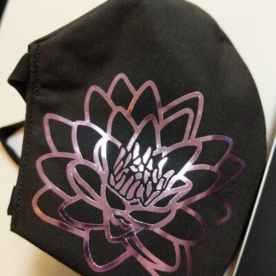 Iridescent Lotus Blossom Face Mask 3 Layers Available in - Etsy