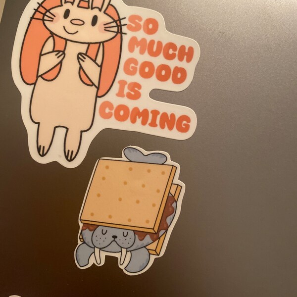 Cute Orange Cat "good Boundaries" Sticker - Cute Meme Sticker for ...