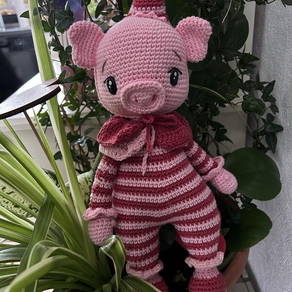 Crochet Pattern Cute Ivy the Pig Piglet Amigurumi PDF English Spanish ...