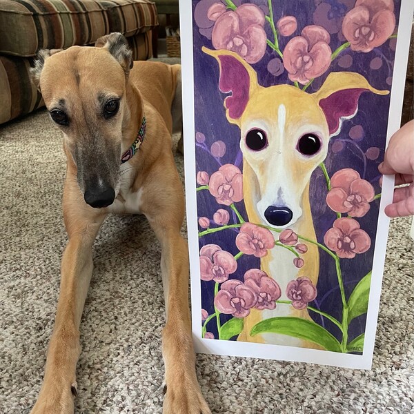 Greyhound Art Print, Day of the Dead, Greyhound De La Murte Print 8x10 ...
