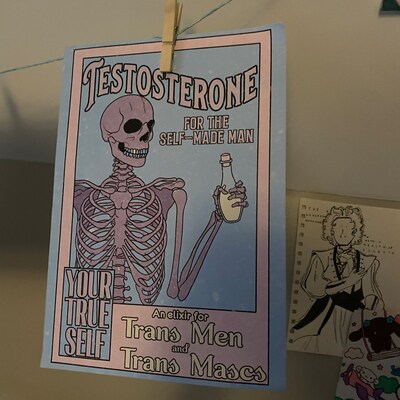 Testosterone Trans Men Art Print - Etsy