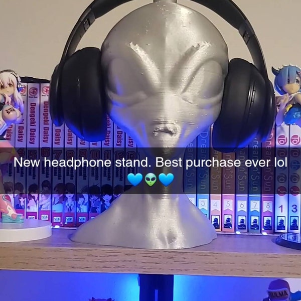 Alien Head Headphone Stand! Headset Holder Rack, Grey Area 51 ...