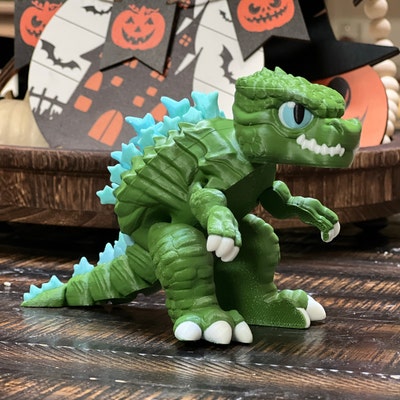 Flexi Godzilla 3D Printed - Etsy