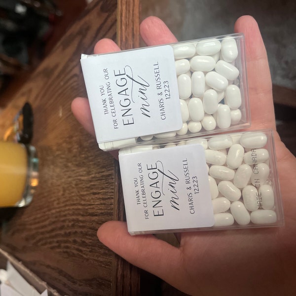 Engagement Stickers - Engagemint Stickers, Engagement Party Favors ...