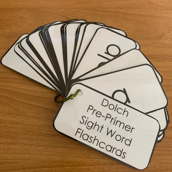40 Printable Dolch Pre-primer Sight Word Flashcards. Pre-k Sight Word ...