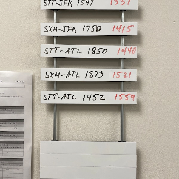 Magnetic To-do List - Dry Erase Flight Progress Style Strips - Etsy