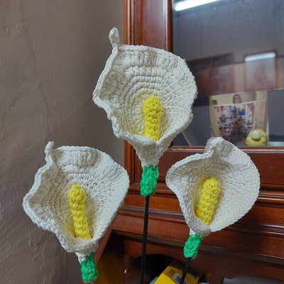 Calla Lily Crochet Pattern Flower Bouquet DIY Crochet Pattern English ...