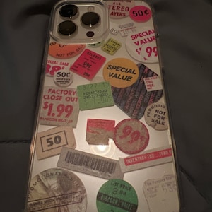 Grunge Aesthetic Stickers Case for iPhone 15 Pro 14 Plus 13 12 Mini X ...