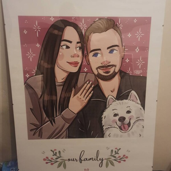 Personalized Portrait With Custom Background - Custom Illustration for ...