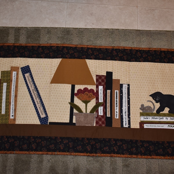 Bibliocat - PRINTABLE PDF PATTERN | A Whimsical Library Quilt Pattern ...