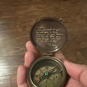 Personalized Engraved Compass, Custom Gift for Baptism, Adventure ...