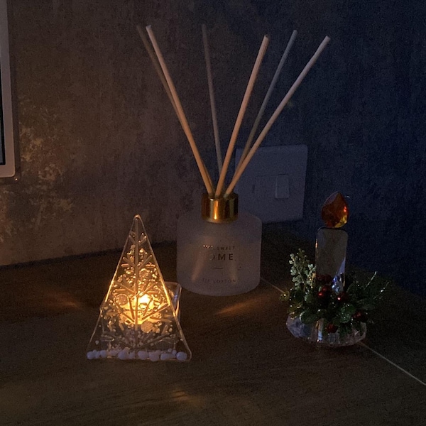 Christmas Decorations, Fused Glass Multicolor Christmas Glass ...