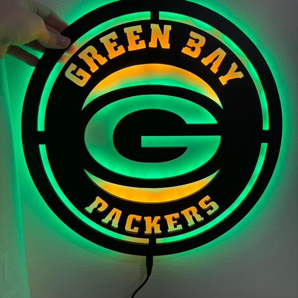 Green Bay G Packers Lighted Wall Decor,home Sign,man Cave Gifts ...