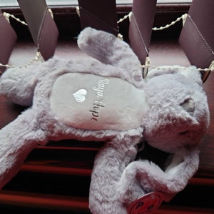 Personalised Bunny Rabbit Teddy Grey Plush Bunny Cuddly Toy - Etsy UK