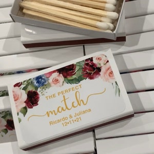 The Perfect Match Matches, Wedding Matches, Personalized Matchboxes ...