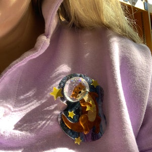 A Purrfect Match Cats Hugging Mini Brooch Necklace | Etsy