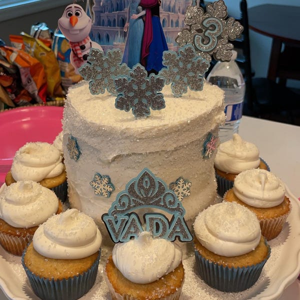 Frozen Cake Topper - Elsa and Anna Princess Party - Princess Birthday ...
