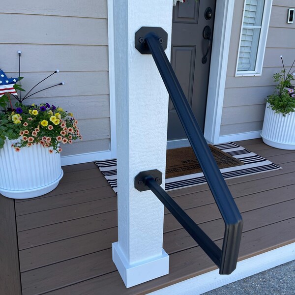 1 to 2 Step Modern Design Wrought Iron Grab Rail Stair Railing Handrail ...