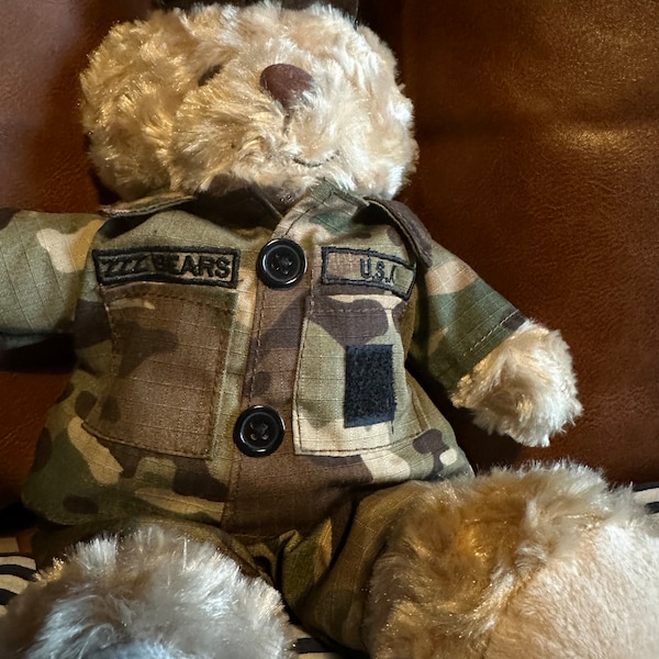 Personalized Army Teddy Bear - Etsy