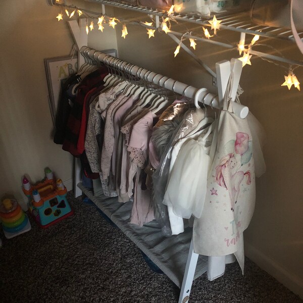 Toddler Rack,montessori Clothing,mini Kids Clothes Rack,,wooden Rack ...