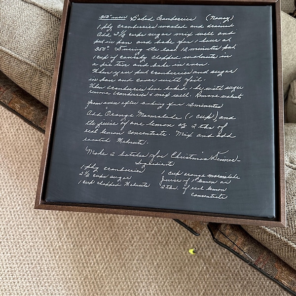 Personalized Recipe for Wall | Family Recipe Sign | Recipe Handwriting ...