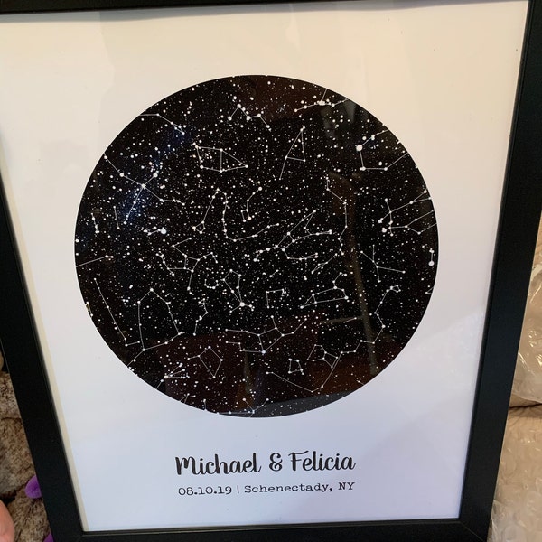 Custom Constellation Map Poster, Night Sky Print, Star Map, Gift for ...