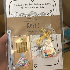 Personalised Pre Filled Wedding Activity Pack for Kids, Kids Wedding ...