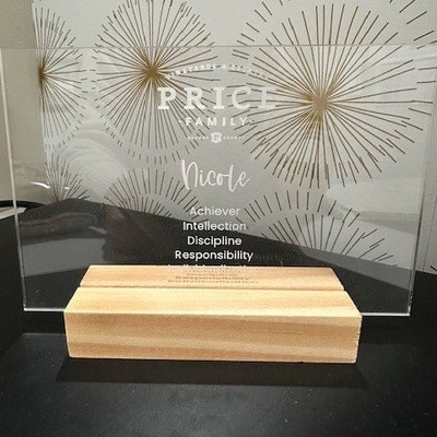 Custom Acrylic Sign Small Acrylic Business Signs Laser Engraved Signage ...