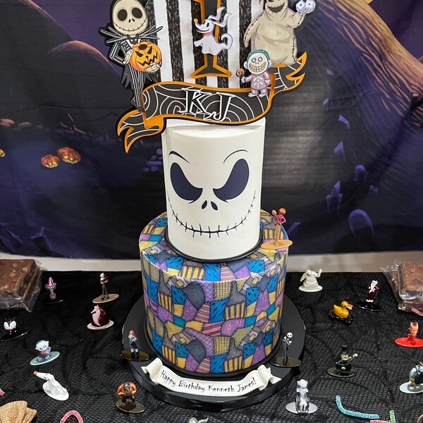 Jack Skellington Cake Topper, Nightmare Before Christmas Cake Topper ...