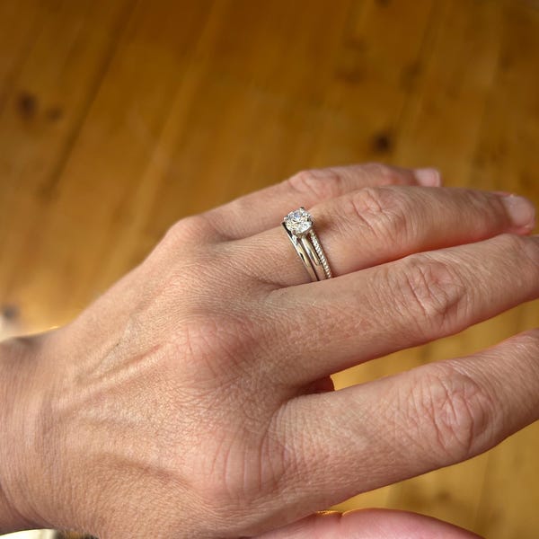 Tinsel Ring--tiny Sterling Silver Textured Stacking Ring--sterling ...