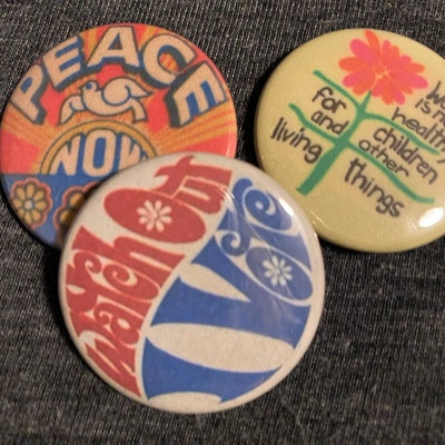 Vintage Style Protest Pins - Etsy