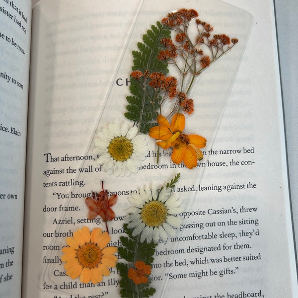 Pressed Floral Bookmarks | Real Dried Flowers | Gift for Readers | Book ...