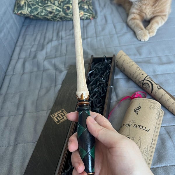 Celestial - Blue Wooden Wand - a Magical Gift for True Legacy Witches ...