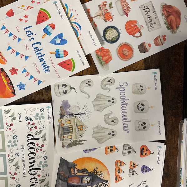 MARCH SEASONAL JOURNAL Sticker Sheets | Seasonal Collection | Planner ...