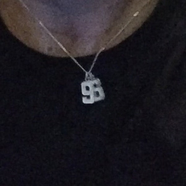 Number Necklace, Silver Numbers, Number Jewelry, Jersey Number Necklace ...