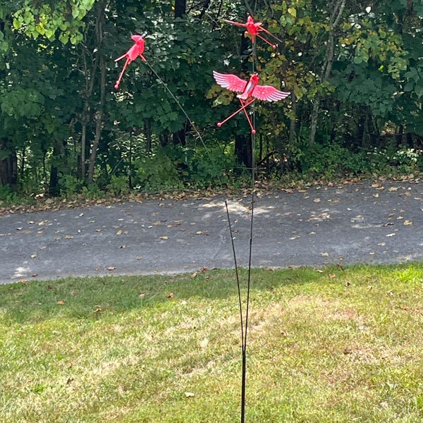 Impressive 7.5ft Metal Eagle Yard Sculpture - Unique Kinetic Rocker ...