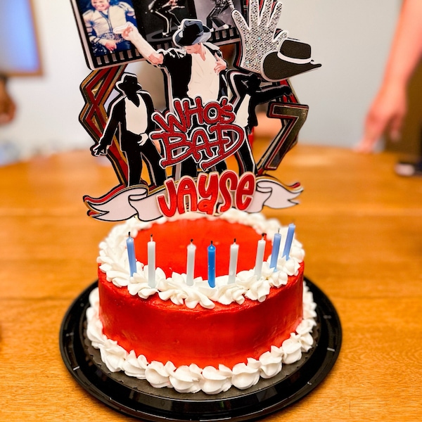 King of Pop Cake Topper | MJ Cake Topper | Michael Jackson Cake Topper ...