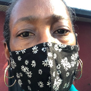 3 COLOR Options Vines Cloth Face Mask W/ Filter Pocket & | Etsy