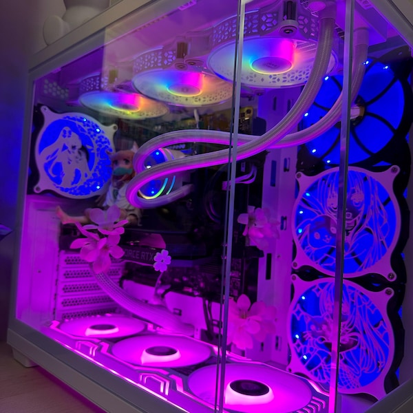 Crescent Anime Girl - Computer Fan Shroud/ Grill /cover - Custom 3D ...