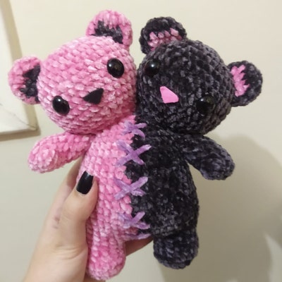 Crochet Pattern Two Headed Plushie Bunny Bear Halloween - Etsy